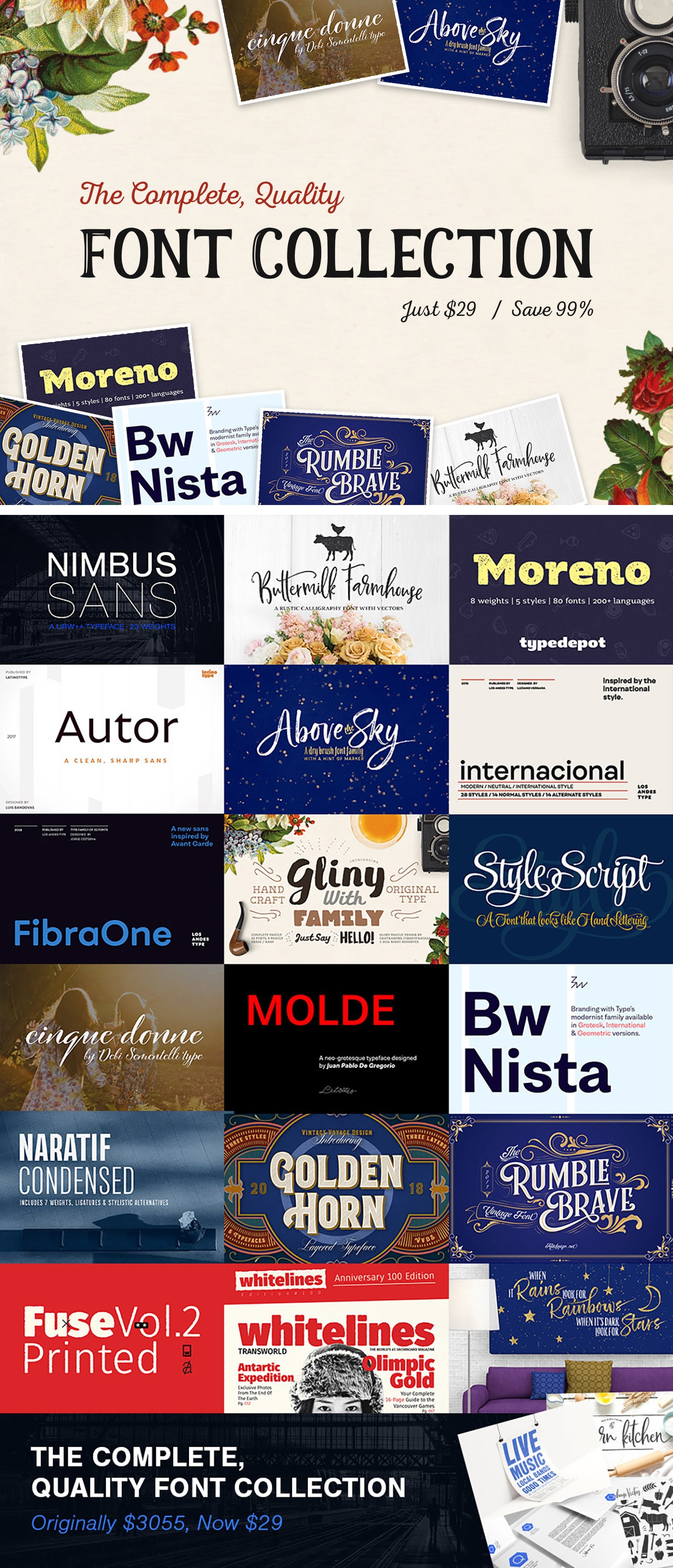 The complete, quality font collection