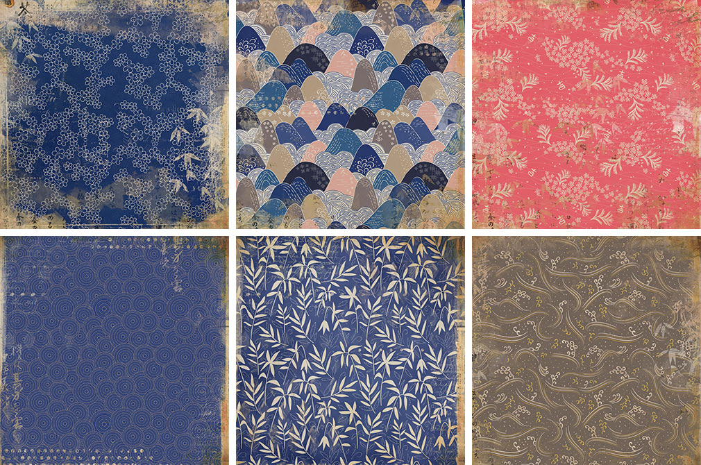 Vintage Japanese free paper textures