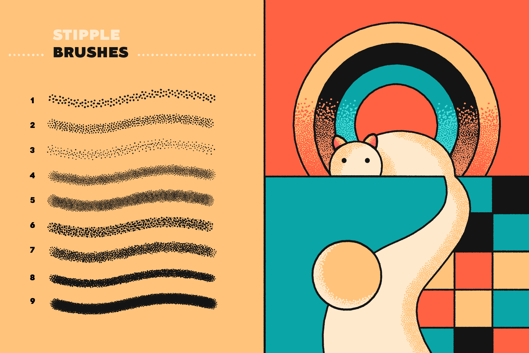 Stipple Brushes for Procreate - Pixelbuddha