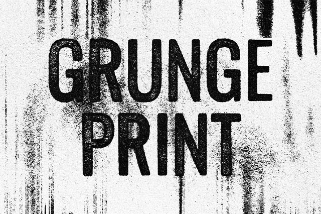Download Grunge Print Text Effect 