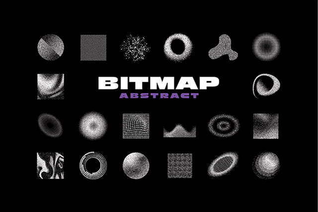 Download Abstract Dithering Bitmap Shapes