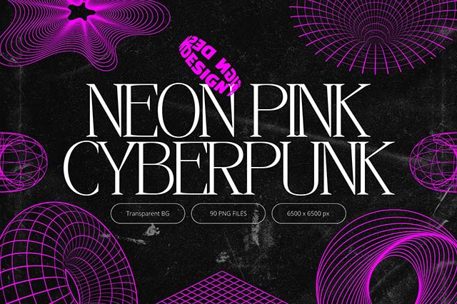 Download Neon Pink Cyberpunk Shapes
