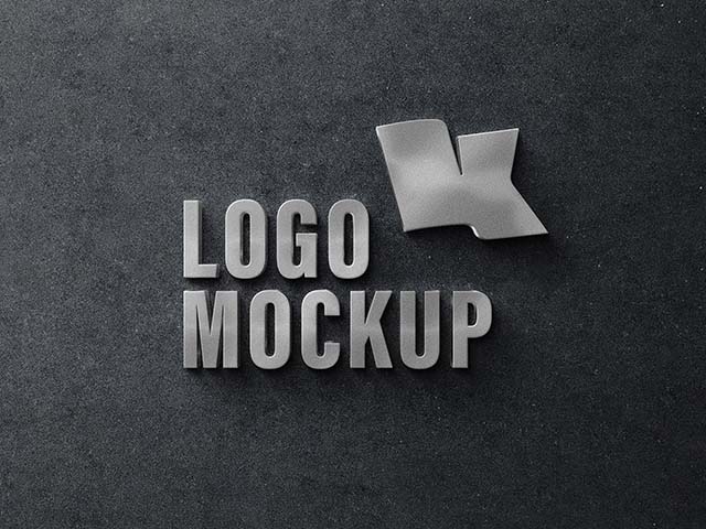 Download Metallic Sign Logo Mockup
