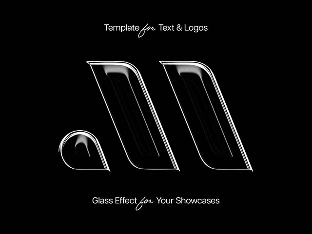 Download Realistic Glass Logo Mockup