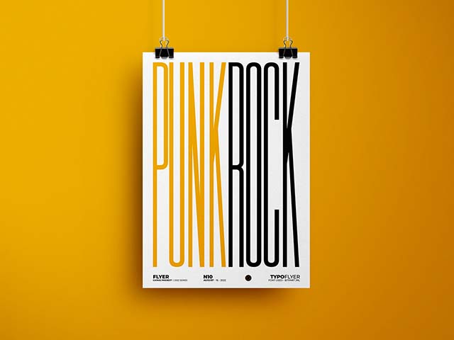 Download Typographic Flyer Mockup