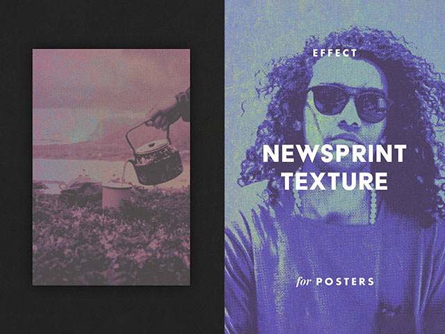 Download Newsprint Texture Effect for Posters