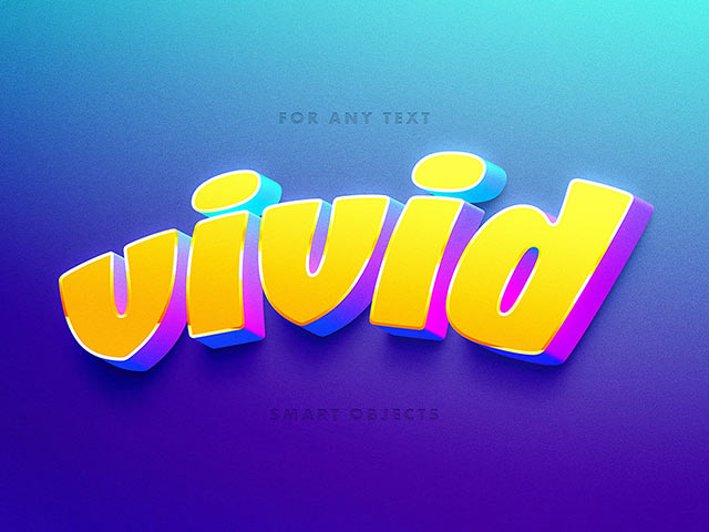 Download Vivid Toon 3D Text Effect