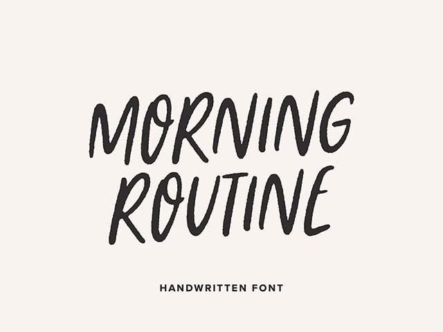 Download Morning Routine Handwritten Font