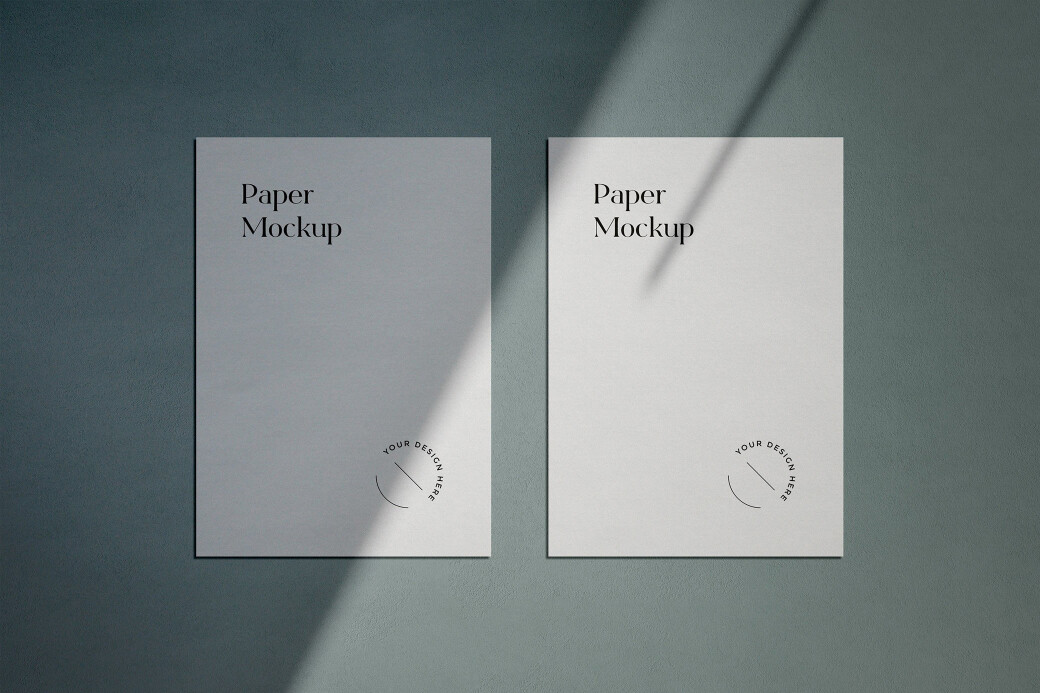 Download A4 Paper Mockup with Shadow Overlay