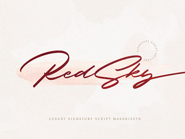 Download RedSky Signature Font: Get Handwritten Script Typeface
