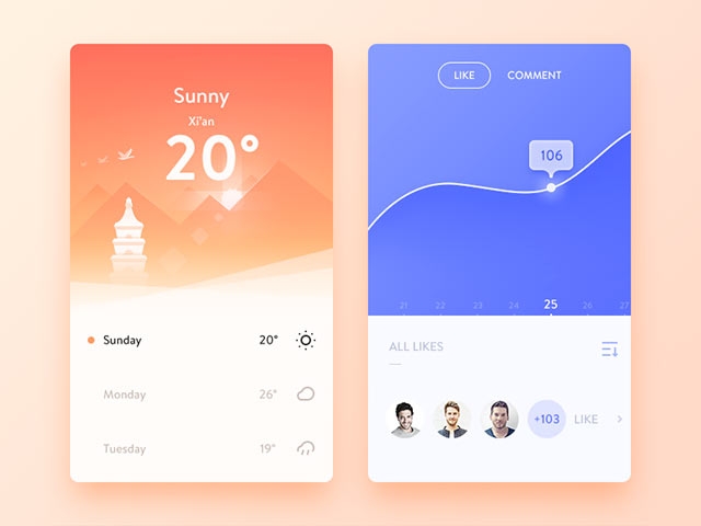 Inspirational free UI elements kit — download PSD templates
