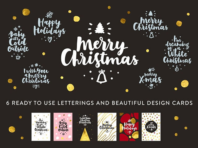 Free Christmas cards templates: download graphics kit