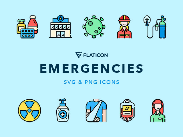 Emergencies Free Vector Icons