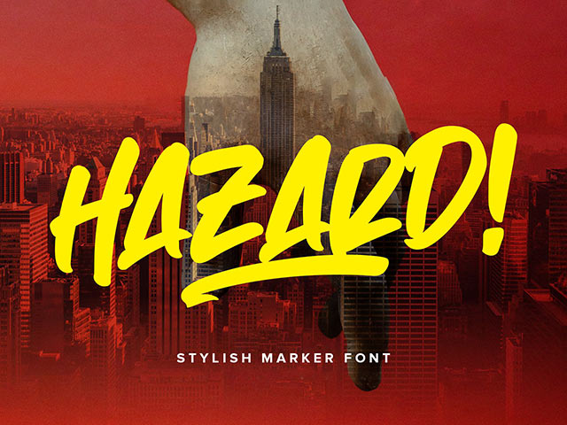 Hazard Free Marker Font