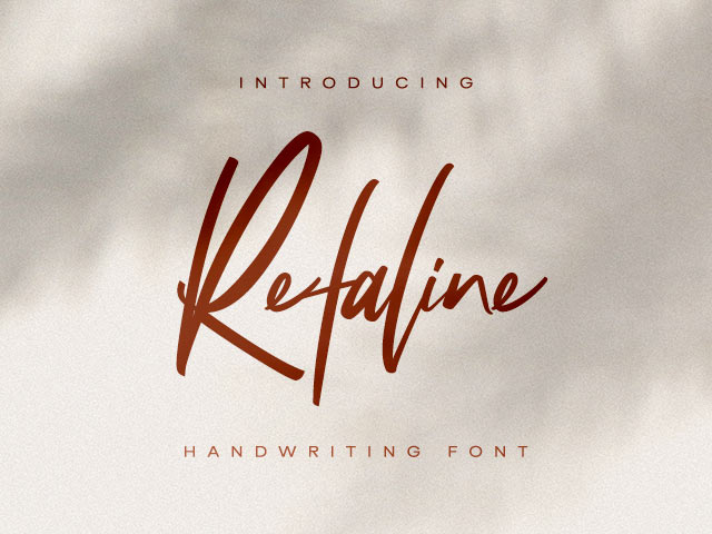 Refaline Free Script Font