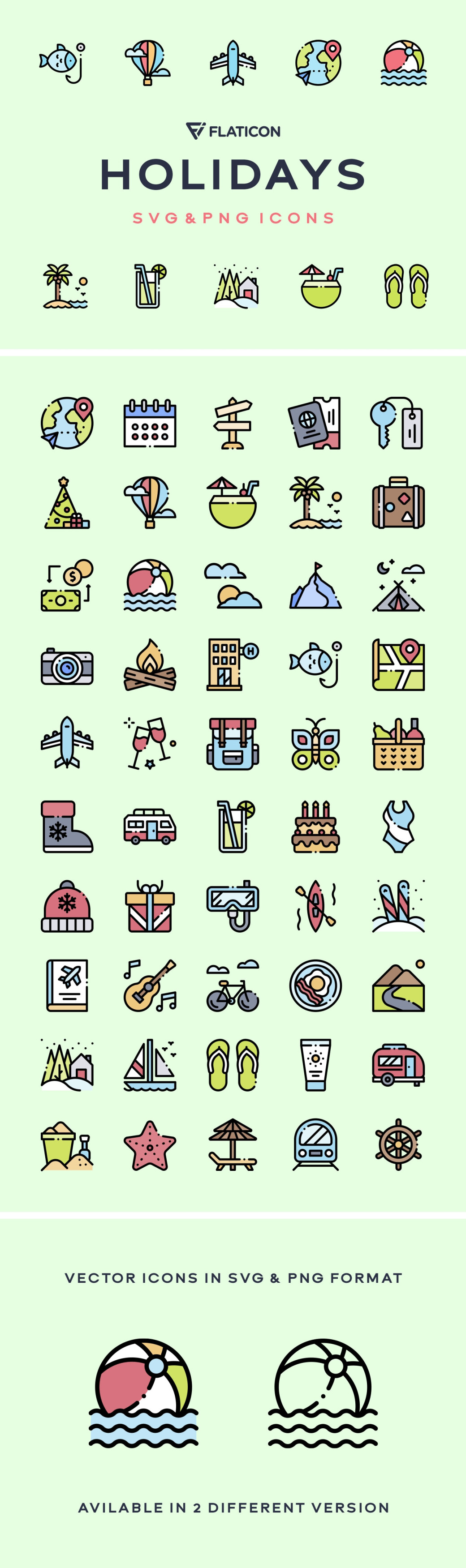 Holidays Vector Icons