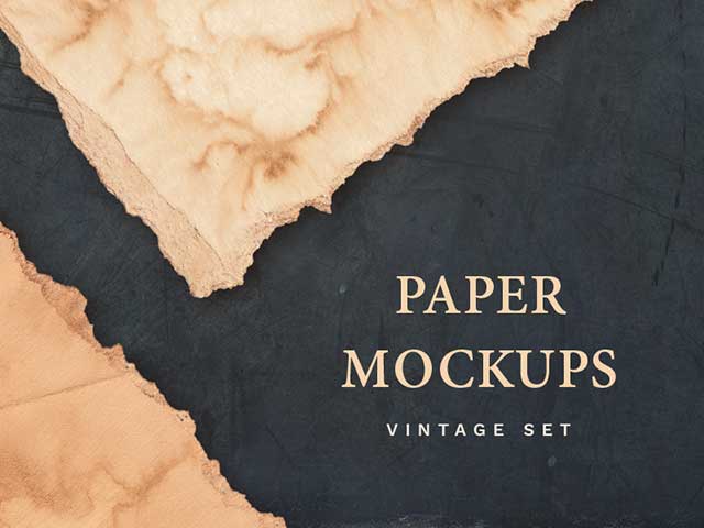 Vintage Paper Mockup Set