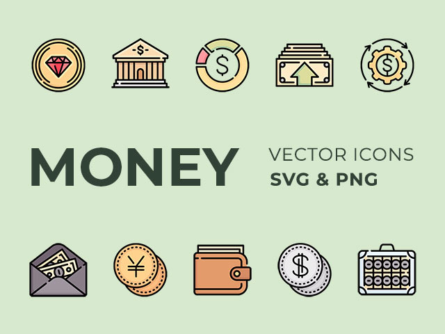 Money Vector free icons set