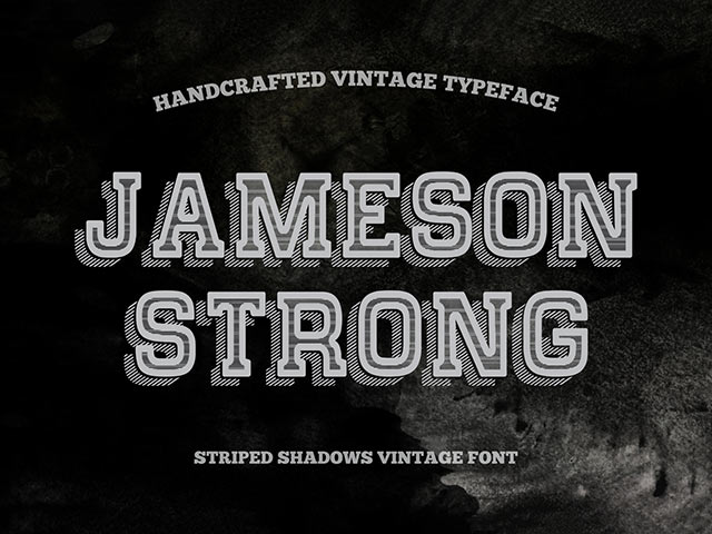 Shadow Stripes Vintage typeface— download retro font