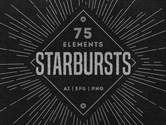 Free starbursts elements: download vectors