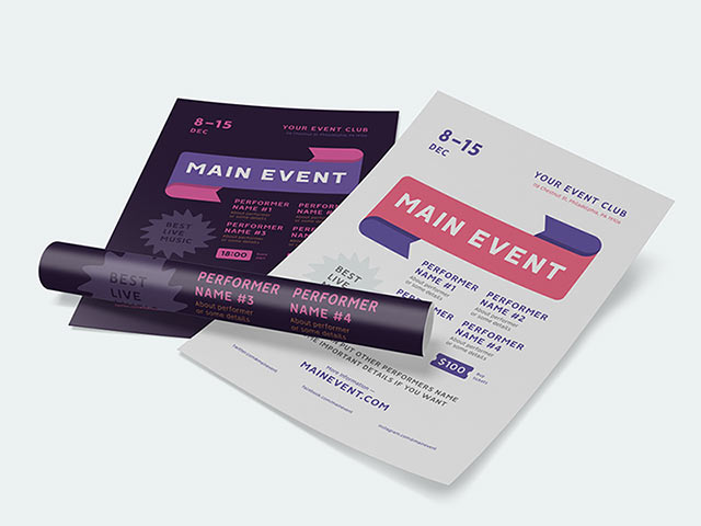 Multipurpose event poster PSD print template: free download