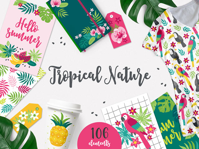 Tropical Nature Vector Graphics