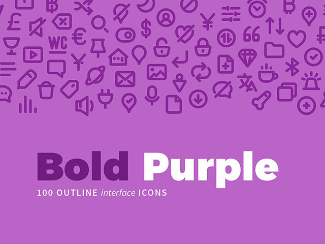 Free outline icon set in purple — download SVG, EPS, AI, PNG, Sketch