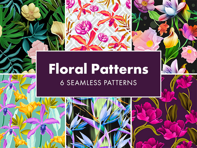 Free floral seamless patterns to download