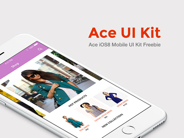 Free iOS mobile UI kit — download free PSD template