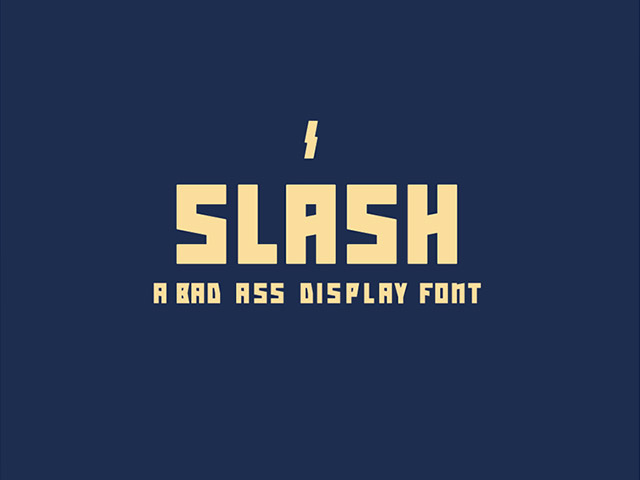 Slash free display font: download typeface