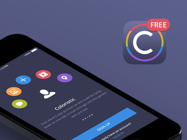 Free colorful UI kit — download free PSD template