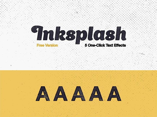 Inksplash free text effects — download styles for Illustrator