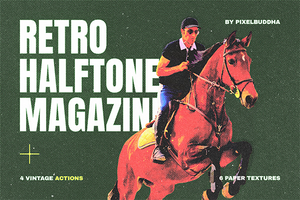 Download Retro Magazine Halftone Actions