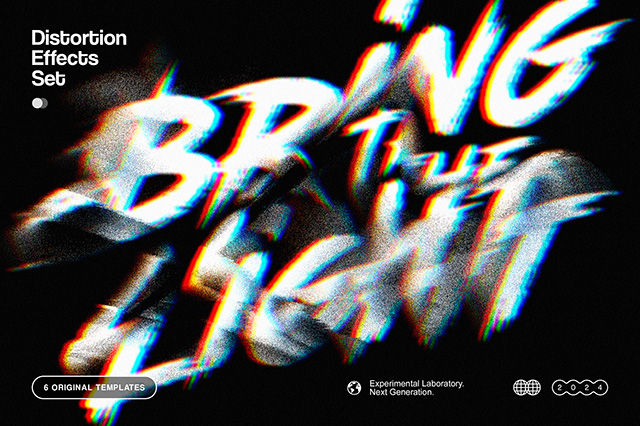 Download Glitch Distortion Text Effects Collection