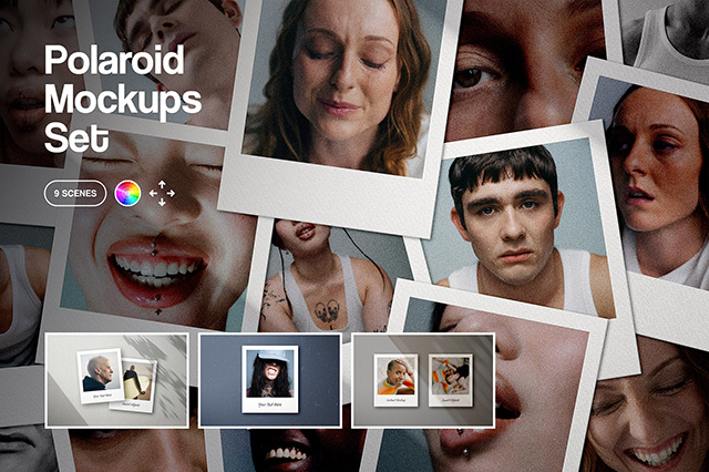 Download Instant Polaroid Frame Mockups Collection