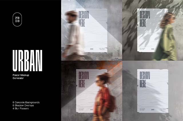 Concrete Wall Poster Mockups