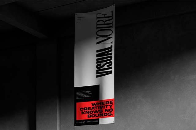 NOIR Hanging Banner Mockup