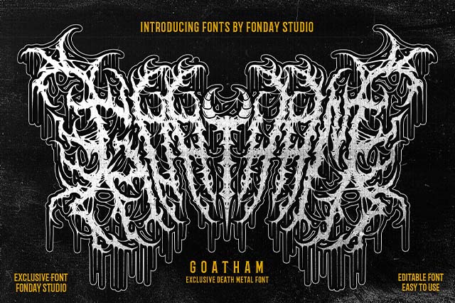 GOATHAM Death Metal Font