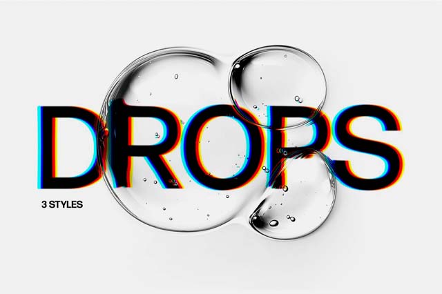 Water Drops Text Effect