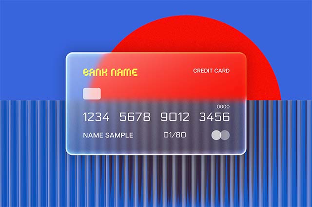 Frosted Glass Credit Card Mockup