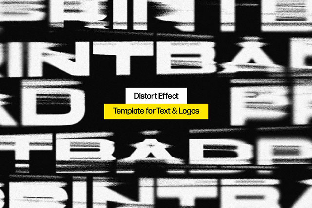 Bad Print Distortion Text Effect