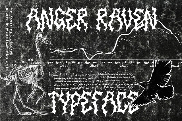 ANGER RAVEN – Death Metal Font
