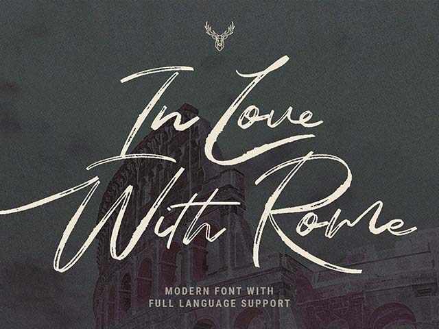 In Love With Rome Script Font