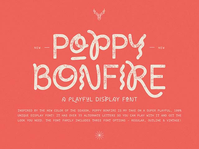 Poppy Bonfire — Modern Display Font