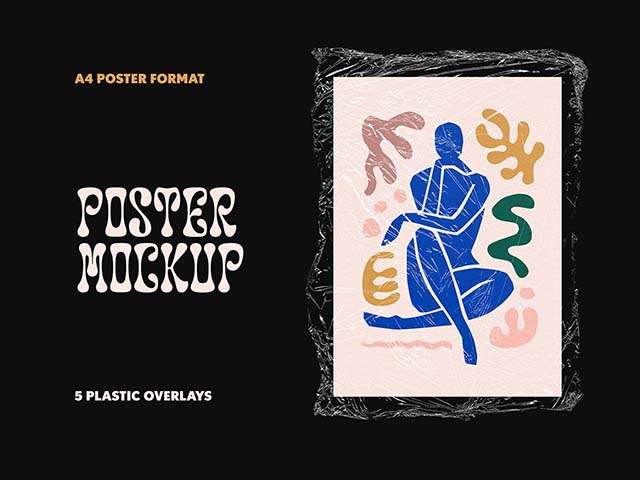 Wrapped A4 Poster Mockup