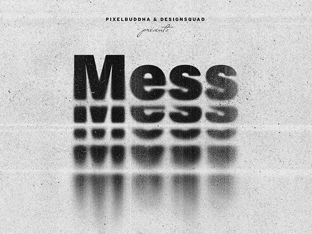 Messy Print Text & Logo Effect Messy Print Text & Logo Effect