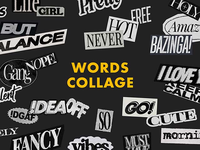 Quotes & Words Collage Cut-Outs