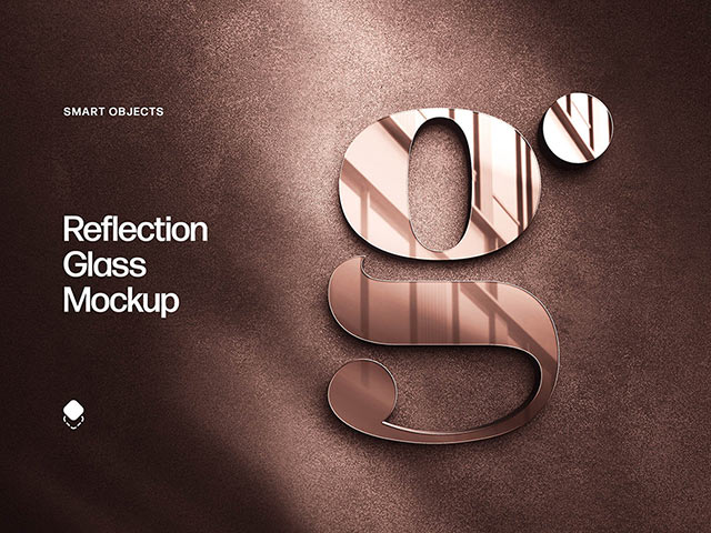 Reflection Glass Logo Mockup