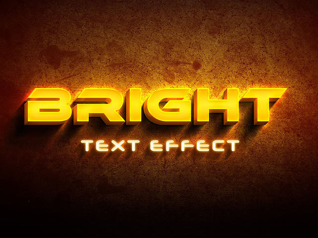 Yellow Light Text Effect