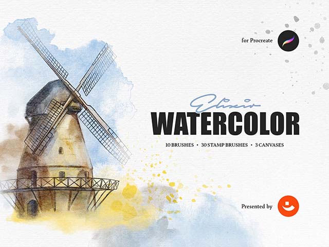 Sketching Watercolor Procreate Brushes